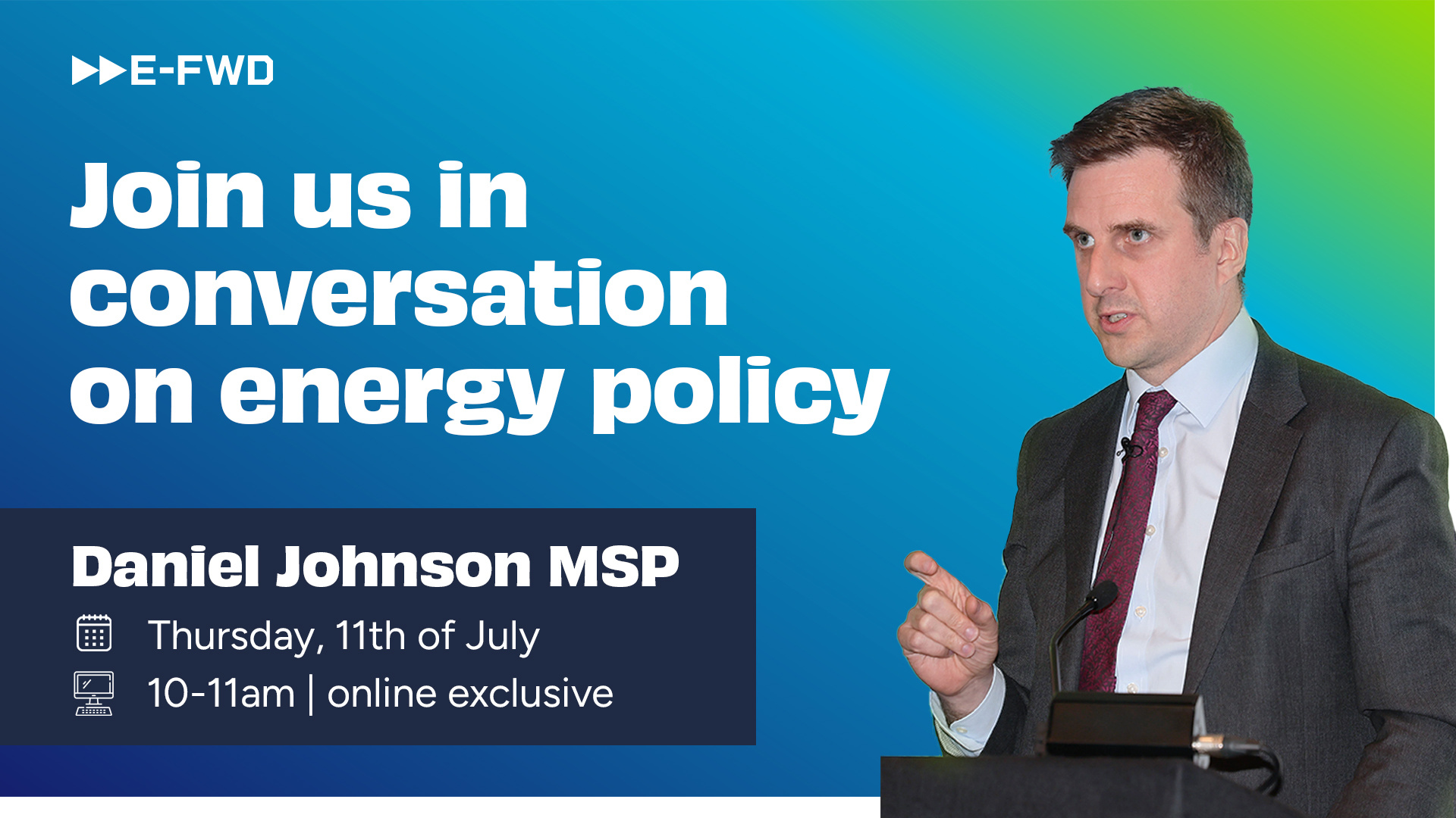 Register your interest in policymaker conversation: Daniel Johnson MSP ...